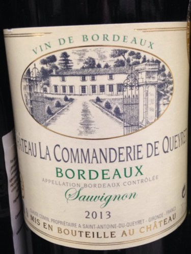 Château La Commanderie de Queyret Sauvignon Blanc Bordeaux | Vivino US