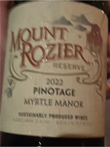 Mount Rozier Estate Myrtle Manor Reserve Pinotage | Vivino English