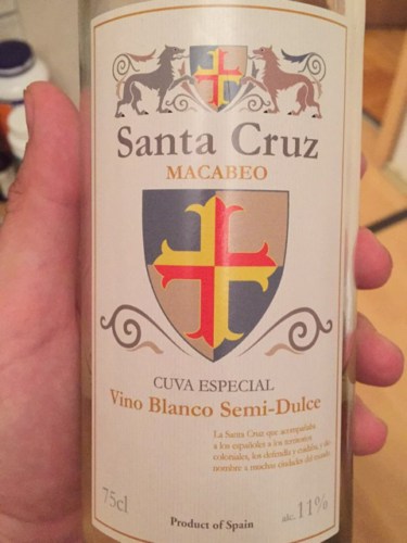 Santa Cruz Cuva Especial Macabeo Blanco Semi-Dulce | Vivino US