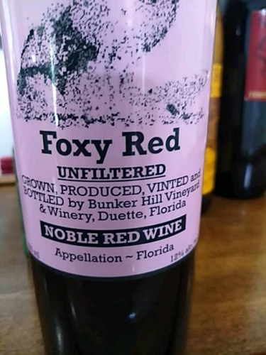 Bunker Hill Foxy Red Unfiltered Noble Rose | Vivino English