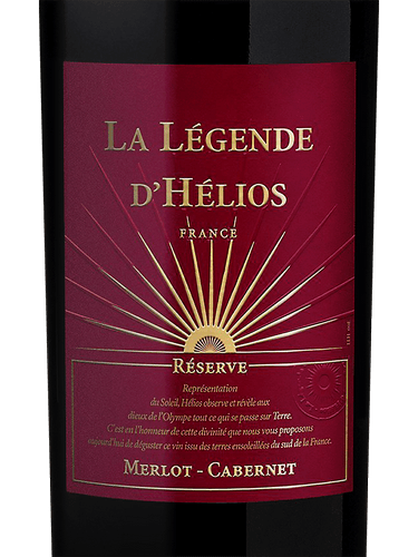 La Légende d'Hélios Réserve Merlot - Cabernet | Vivino US
