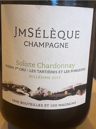 J-M Sélèque Soliste Chardonnay Pierry 1er Cru les Tartières et les ...