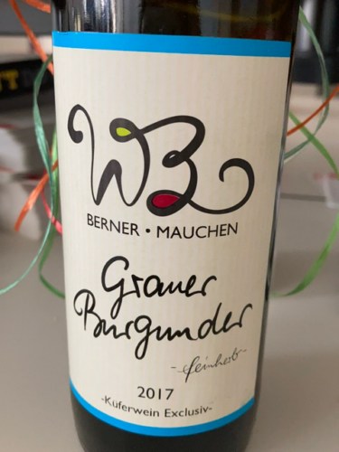 Willi Berner Mauchen Küferwein Exclusiv Grauer Burgunder Feinherb ...