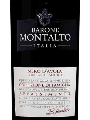 Barone Montalto Collezione di Famiglia Nero d'Avola Appassimento ...