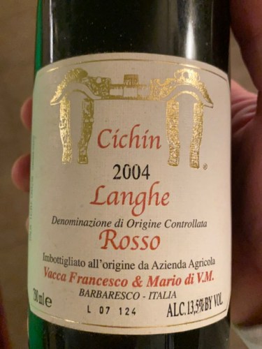 Vacca Francesco et Mario di Vacca Saverio Cichin Langhe Rosso | Vivino US