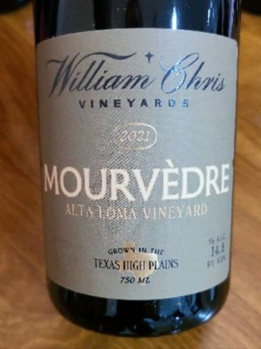 William Chris Vineyards Alta Loma Vineyard Mourvèdre | Vivino English