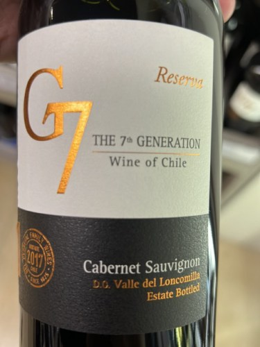 2017 The 7th Generation - G7 Reserva Cabernet Sauvignon | Vivino US