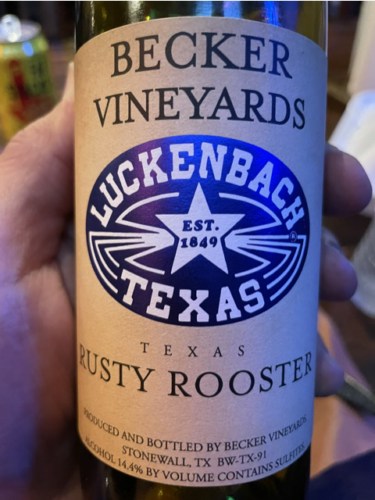 Becker Vineyards Rusty Rooster | Vivino English