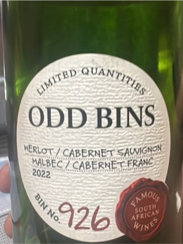 Odd Bins Bin No. 926 Red Blend | Vivino US