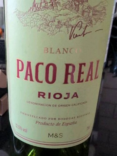 Riovinsa Paco Real Blanco | Vivino US