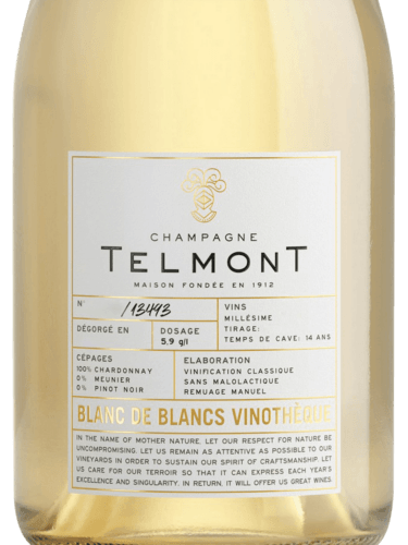 Champagne Telmont Vinothèque Blanc de Blancs Co Champagne | Vivino US