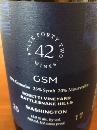 State 42 Wines Bosetti Vineyard GSM | Vivino Canada
