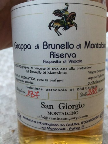 N.V. Cantina San Giorgio Riserva Grappa di Brunello di Montalcino | Vivino Schweiz