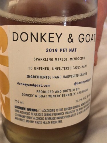 Donkey & Goat Pet Nat Merlot | Vivino US