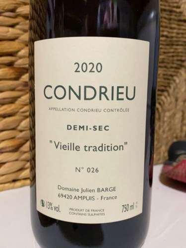 Gilles Barge Vieille Tradition Condrieu Demi-Sec | Vivino België