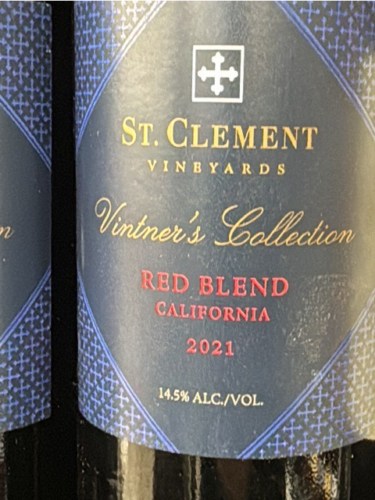 St. Clement Vintner's Collection Red Blend | Vivino Canada