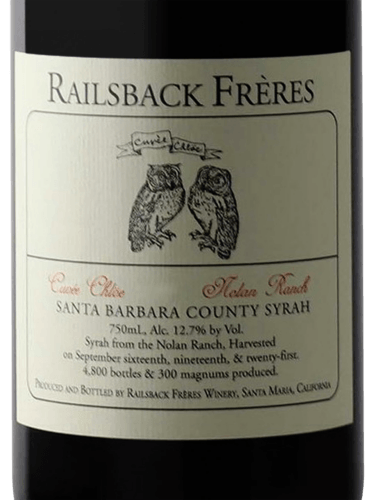 Railsback Frères Winery Cuvée Chlöe Syrah | Vivino US