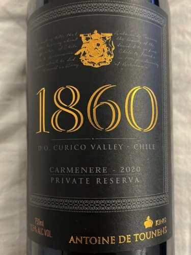 King Antoine de Tounens 1860 Private Reserva Carmenere | Vivino English