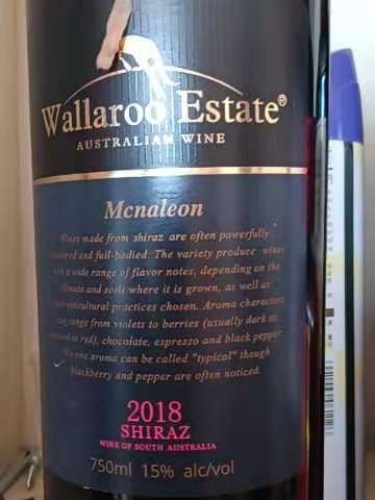 2018 Wallaroo Shiraz | Vivino US