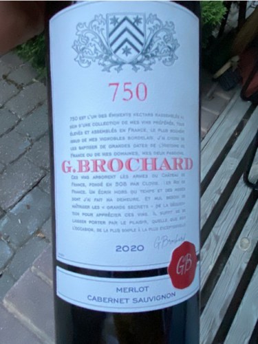 G. Brochard 750 Merlot - Cabernet Sauvignon | Vivino US