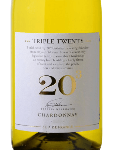 Triple Twenty Chardonnay | Vivino United States