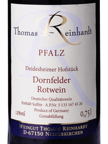 Thomas Reinhardt Deidesheimer Hofstück Dornfelder | Vivino Brasil