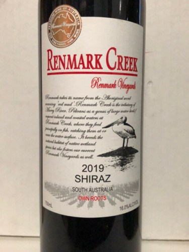 Renmark Creek Shiraz | Vivino 日本語