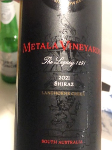 Metala The Legacy 1891 Shiraz | Vivino US