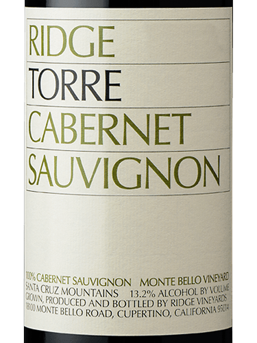 Ridge Vineyards Torre Cabernet Sauvignon | Vivino Canada