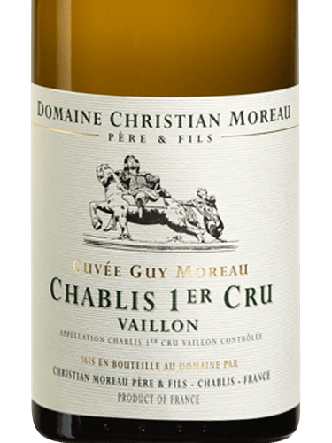 Christian Moreau Pere & Fils Cuvée Guy Moreau Chablis 1er Cru 'Vaillon ...