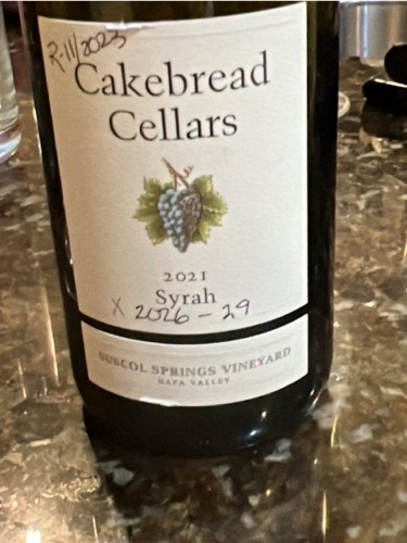 Cakebread Suscol Springs Vineyard Syrah | Vivino English