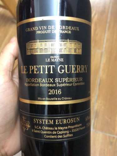 Château le Mayne Le Petit Guerry Bordeaux Supérieur | Vivino US
