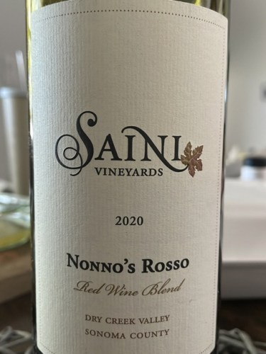 Saini Vineyards Nonno's Rosso | Vivino US