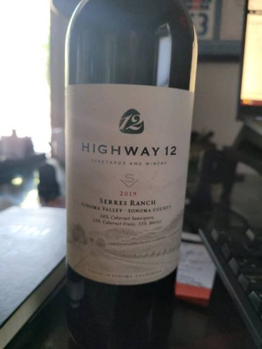2019 Highway 12 Single Vineyard Serres Ranch Red | Vivino US