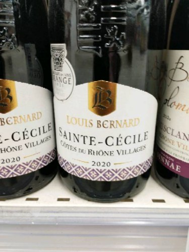 2020 Louis Bernard Sainte Cécile Les Vignes Côtes du Rhône Villages ...