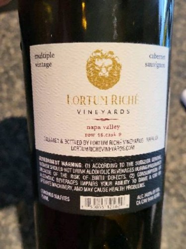 Lortum Riché Vineyards Row 48-Cask 9 Cabernet Sauvignon | Vivino US