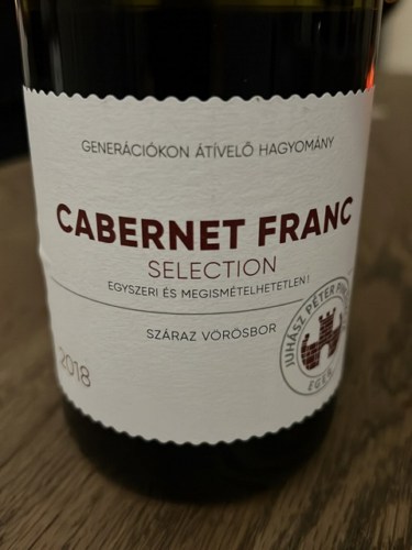 Juhász Péter Pincészete Selection Cabernet Franc Száraz Vörösbor ... Juhász Péter Pincészete Selection Cabernet Franc Száraz Vörösbor ...