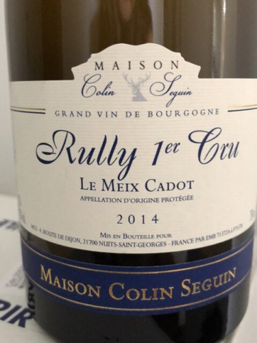 Maison Colin Seguin Rully 1er Cru 'Le Meix Cadot' Excellence | Vivino US