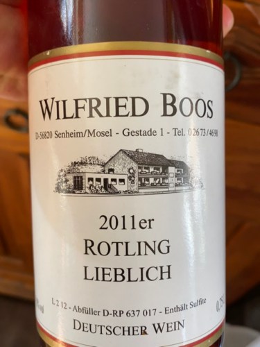 Wilfried Boos Rotling Lieblich | Vivino