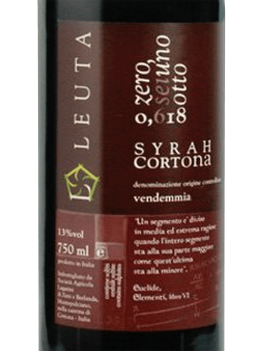 Leuta 0,618 Syrah Cortona | Vivino English