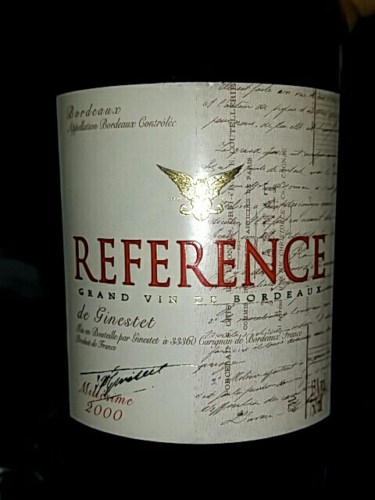 2000 Reference Bordeaux De Ginestet | Vivino US