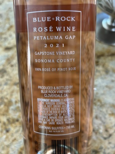 Blue Rock Gapstone Vineyard Rosé | Vivino