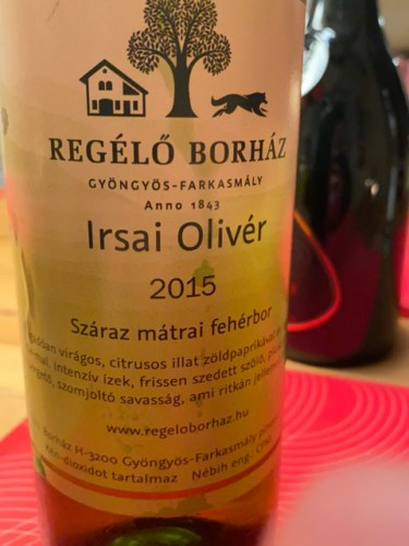 Regelo Borhaz Irsai Olivér Száraz Mátrai Fehérbor | Vivino US