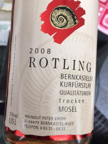 Weingut Peter Kropf Bernkasteler Kurfürstlay Rotling Trocken | Vivino US