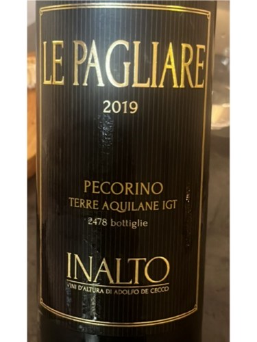 Inalto Le Pagliare Pecorino | Vivino US