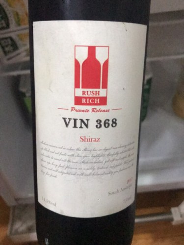 2016 Rush Rich Private Release Vin 368 Shiraz | Vivino US