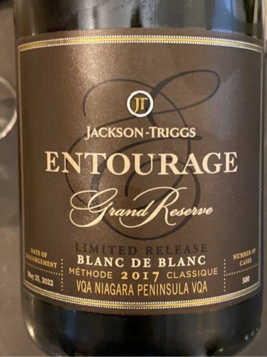 Jackson-Triggs Entourage Grand Reserve Blanc de Blanc Limited Release ...