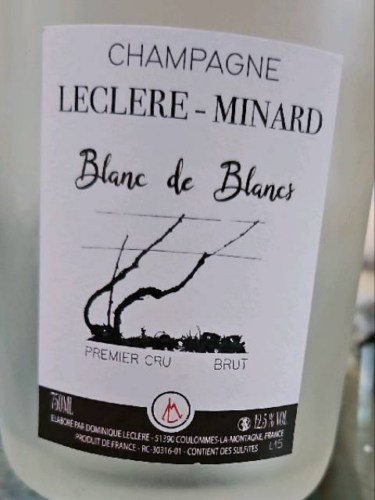 Leclere-Minard Blanc de Blancs Brut Champagne Premier Cru | Vivino US