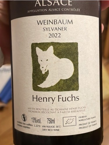 Henry Fuchs Weinbaum Sylvaner | Vivino US