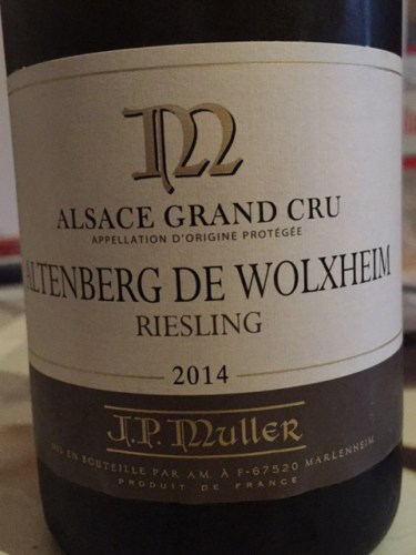 J.P. Muller Riesling Alsace Grand Cru 'Altenberg de Wolxheim' | Vivino US